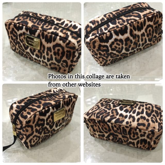 Victoria's Secret Leopard Print Clutch/Cosmetic bag, Women's Fashion ...