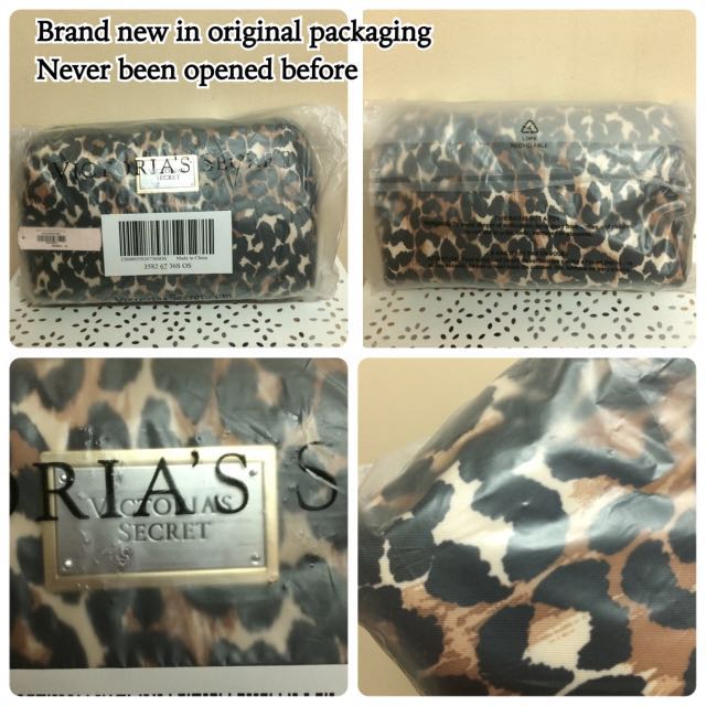 Victoria's Secret Leopard Print Clutch/Cosmetic bag, Women's Fashion ...