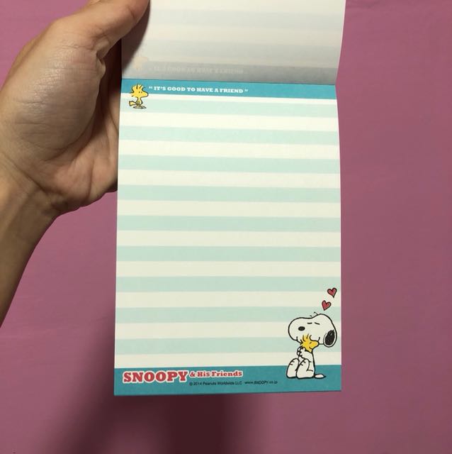 Authentic PEANUTS Snoopy tear-off notes!, Hobbies & Toys, Stationery ...