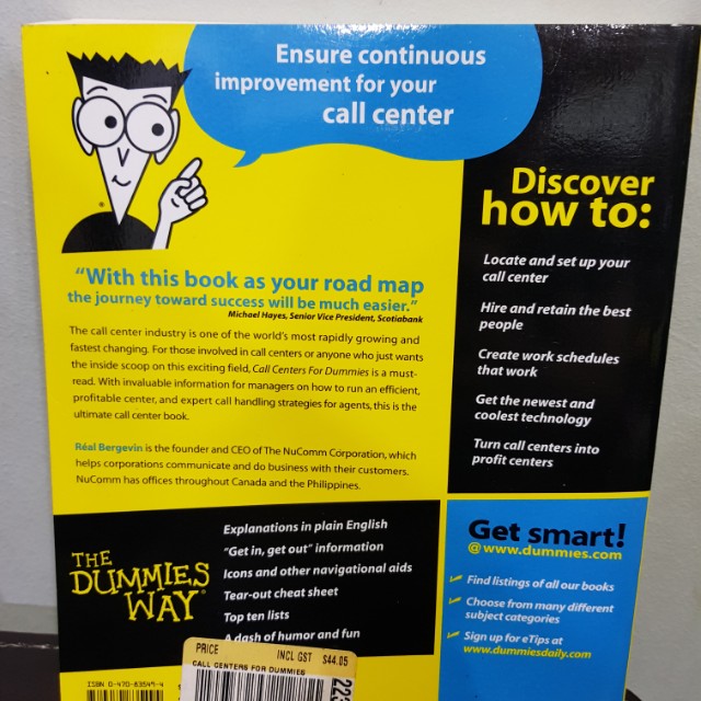 Book - Call Centers for Dummies, Hobbies & Toys, Books & Magazines ...