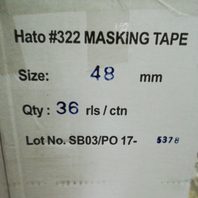 One Full Tube Of Hato Masking Tape, Everything Else on Carousell