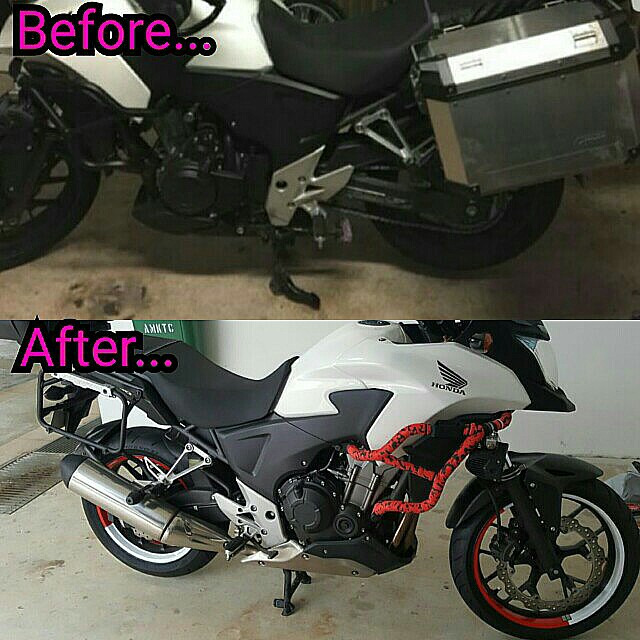 Rim & Crashbar Wrap, Motorcycles, Motorcycle Accessories on Carousell