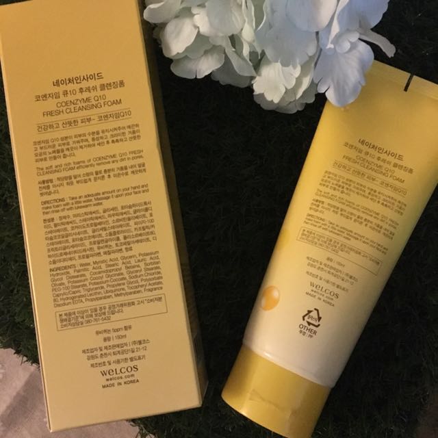 Welcos Nature Inside Coenzyme Q10 Fresh Cleansing Foam 150ml, Health ...