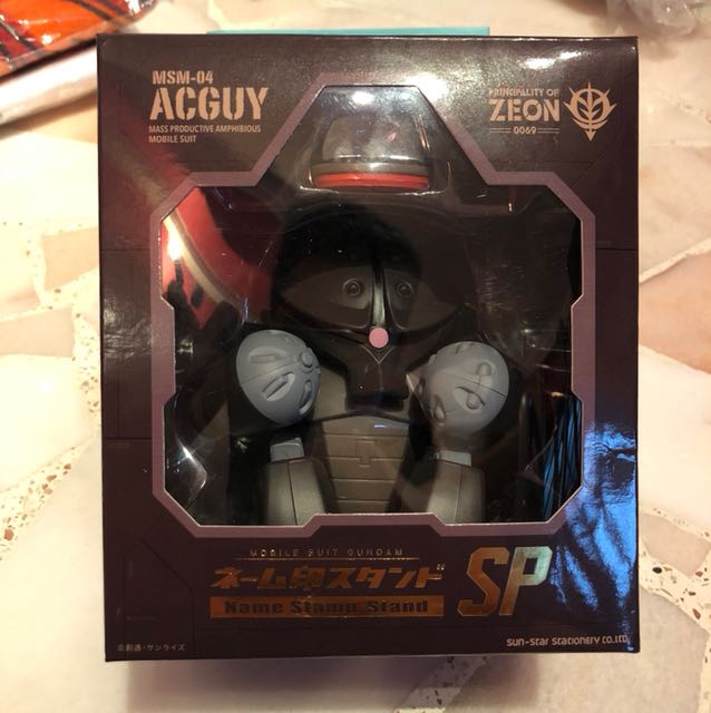 Gundam ACGUY mobile suit name stamp stand, Hobbies & Toys, Stationery ...