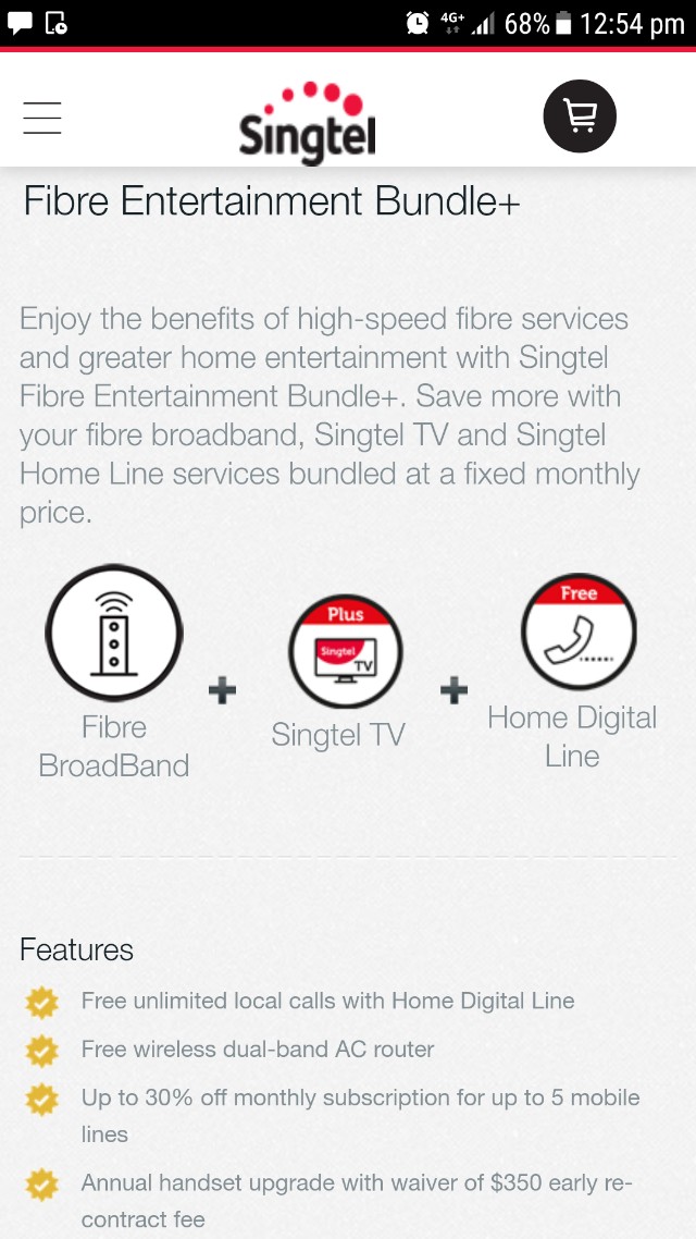 Singtel fiber Entertainment bundle + free $200, Bulletin Board, Looking ...
