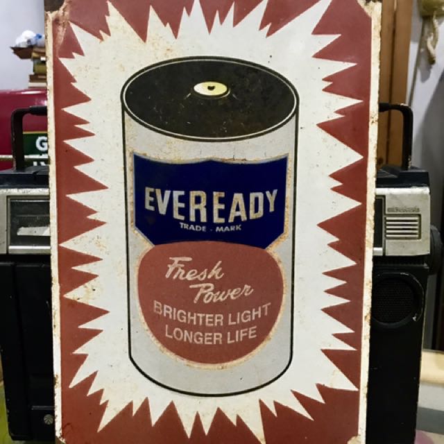 Vintage Eveready Enamel Sign, Hobbies & Toys, Collectibles ...