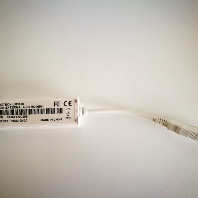 AZTECH 56K EXTERNAL USB FAX MODEM, Computers & Tech, Parts ...