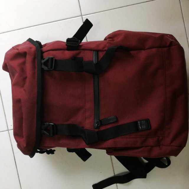 Muji red backpack, Men's Fashion, Bags, Backpacks on Carousell