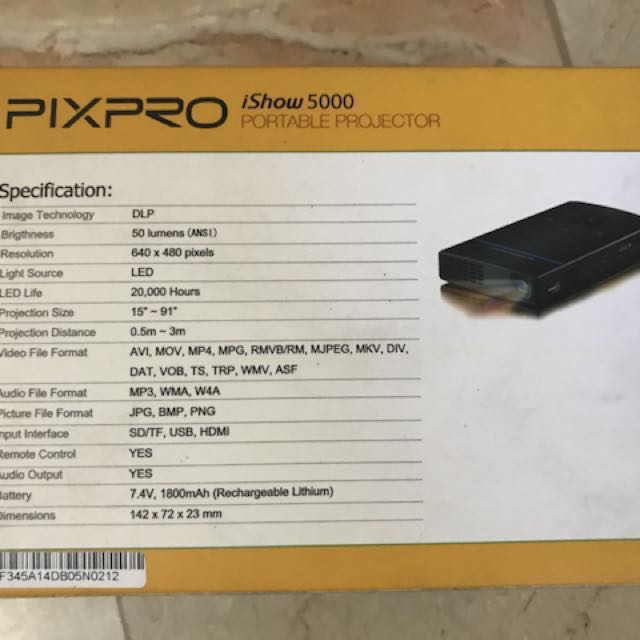 Pixpro Portable Projector, TV & Home Appliances, TV & Entertainment ...