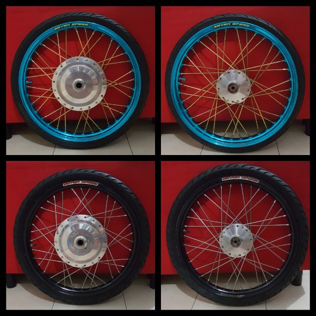 Seven Speed Rims 17" With New Michelin Tyres, Motorcycles, Motorcycle ...