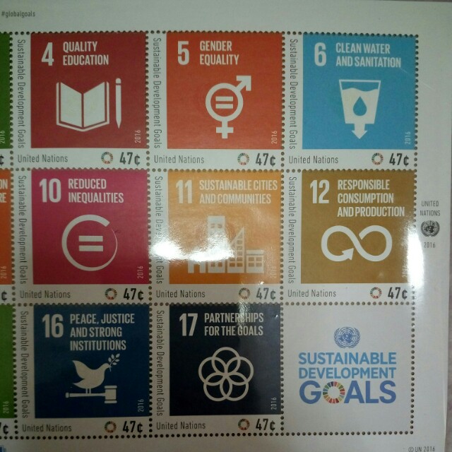 United nations SDG stamp, 興趣及遊戲, 收藏品及紀念品, 郵票及印刷品 - Carousell