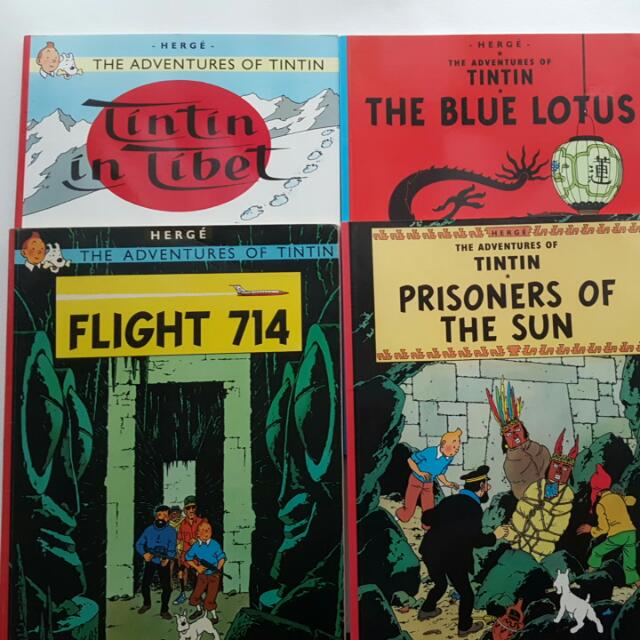 4 Tintin Books, Hobbies & Toys, Books & Magazines, Children's Books on ...