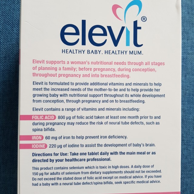 Elevit Pregnancy Multivitamin, Babies & Kids, Maternity Care on Carousell