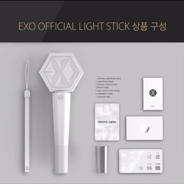 EXO OFFICIAL LIGHTSTICK VERSION 2, Hobbies & Toys, Memorabilia ...