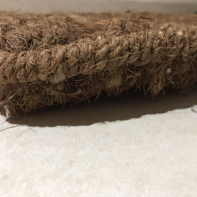 Thick coconut fibre floor mat / rug, Furniture & Home Living, Home ...