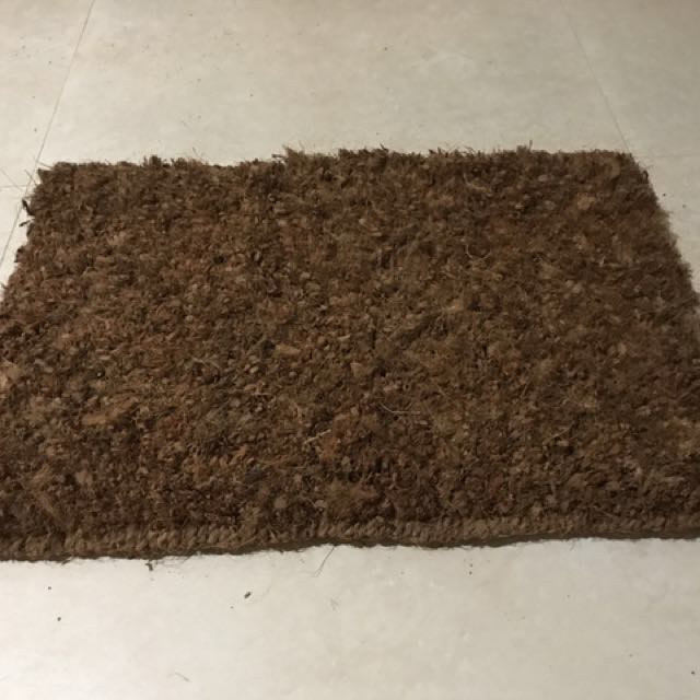 Thick coconut fibre floor mat / rug, Furniture & Home Living, Home ...
