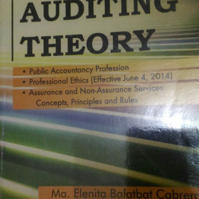 Auditing Theory by Cabrera, Hobbies & Toys, Books & Magazines ...
