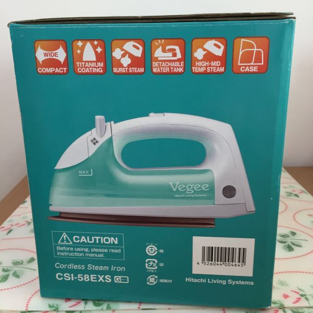 Cordless steam iron - Hitachi Vegee Mini Steam Iron cordless, TV & Home ...
