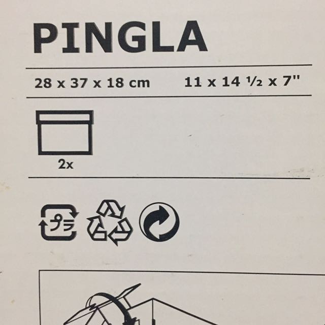 IKEA - PINGLA, Box with lid (4pcs), Furniture, Others on Carousell