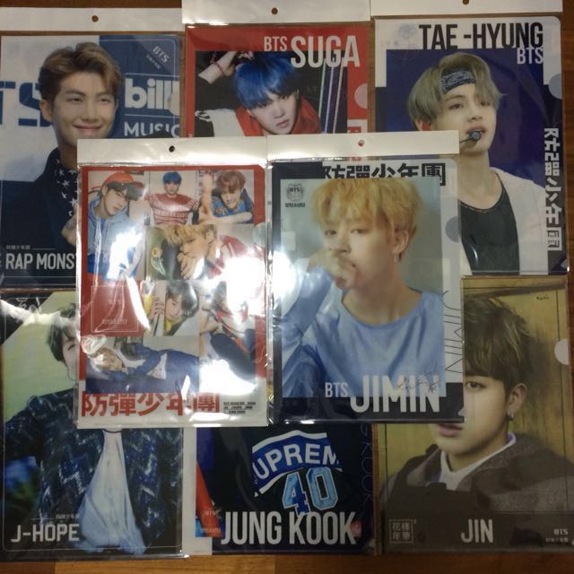 KPOP Bts L shaped folders, Hobbies & Toys, Memorabilia & Collectibles ...