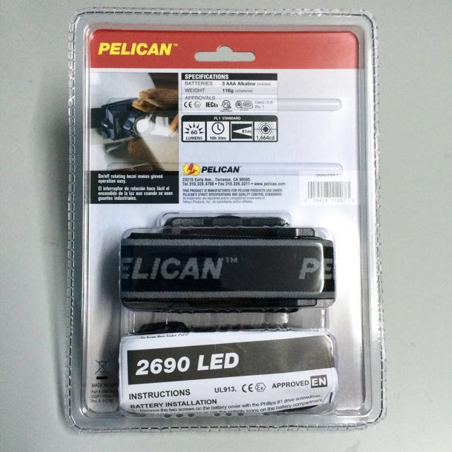 Pelican HeadsUp Lite Portable Compact 2690 Headlight BRAND NEW WITH BOX ...