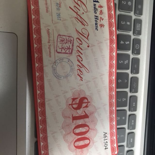 Audio House Voucher $100, Tickets & Vouchers, Vouchers on Carousell