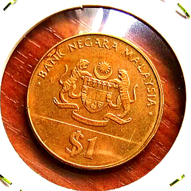 BNM 1987 Old 1 Ringgit Coin Currency Money RM 1 Coins Malaysia RM 1.00 Duit Syiling Lama 30 ...