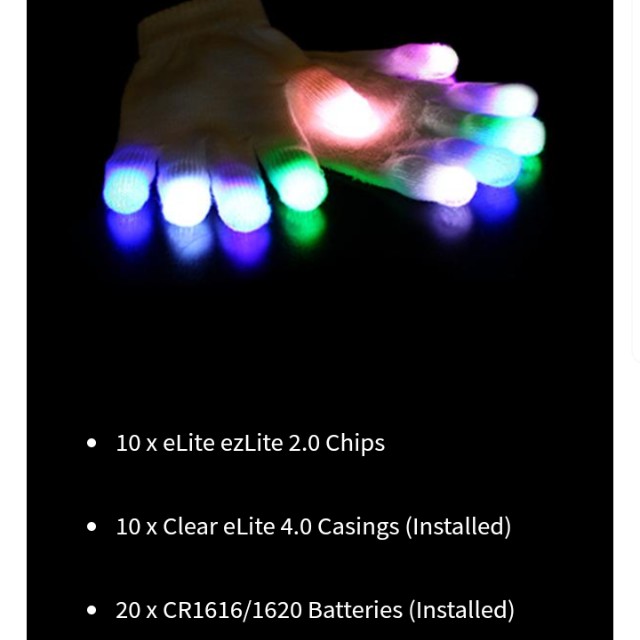 EmazingLights ELite EzLite 2.0 Glove Set, Hobbies & Toys, Toys & Games ...