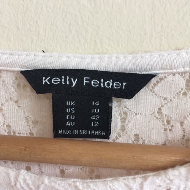 KELLY FELDER white lace peplum top, Women's Fashion, Tops, Sleeveless ...