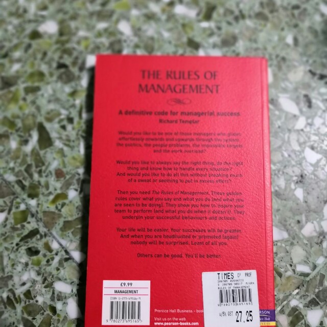 The rules of management, Books & Stationery, Fiction on Carousell