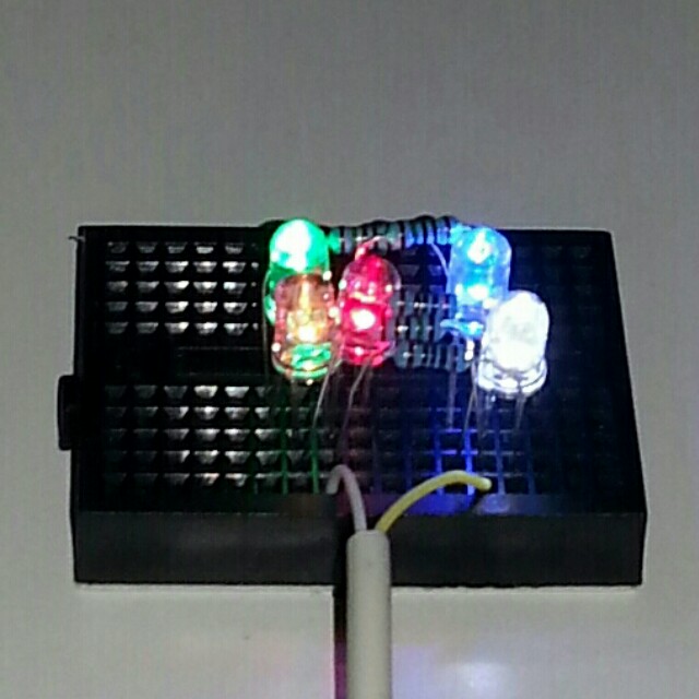 5mm Clear LED 10pc/set - Red, Blue, Green, Yellow & White Colours with ...