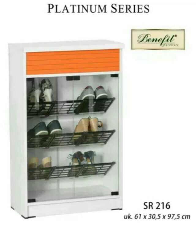 Rak Sepatu Kaca / Lemari Sepatu Kaca, Perabotan Rumah di Carousell