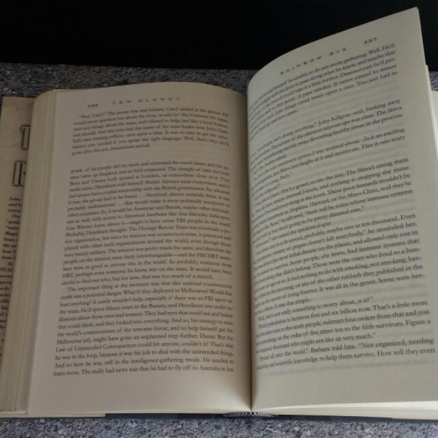 Tom Clancy Rainbow Six Hard Cover Book With Dust Jacket, Hobbies & Toys ...