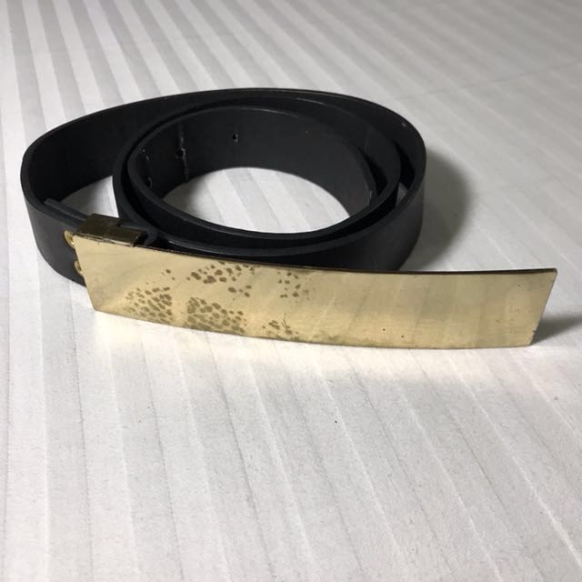 Authentic Mango Gold Bar Belt, Women's Fashion, Watches & Accessories ...