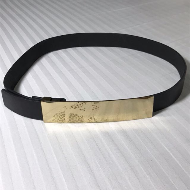 Authentic Mango Gold Bar Belt, Women's Fashion, Watches & Accessories ...