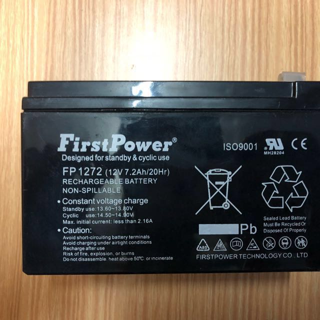 FirstPower Rechargeable Lead Acid Battery FP1272, Hobbies & Toys, Toys ...