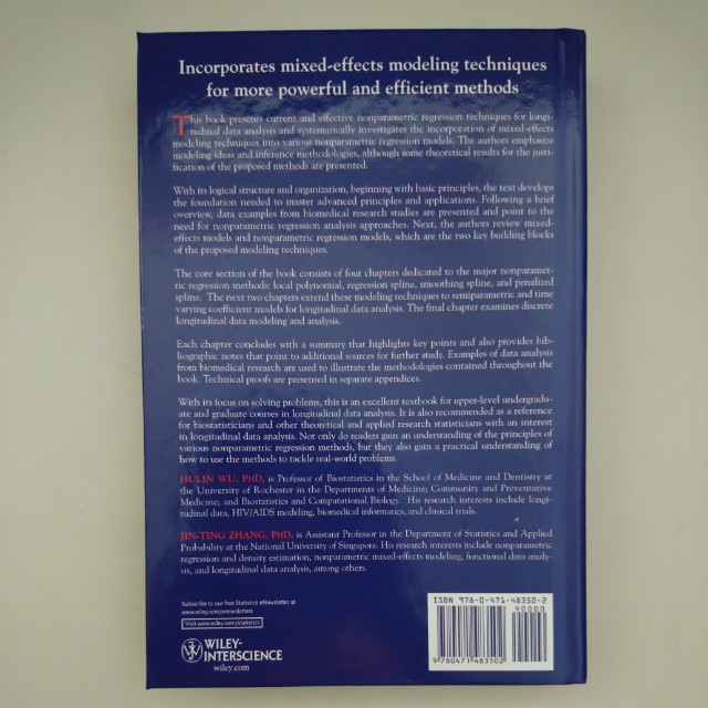 Nonparametric Regression Methods For Longitudinal Data Analysis Mixed Effects Modeling