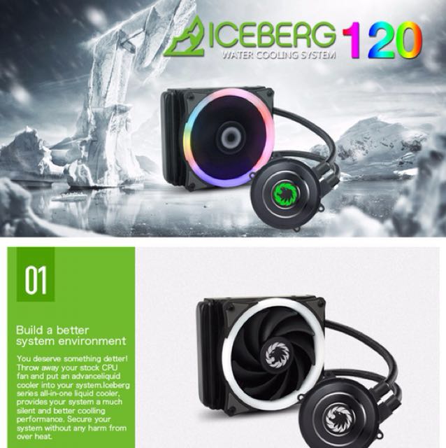 CPU Liquid cooling Iceberg120, Computers & Tech, Parts & Accessories ...