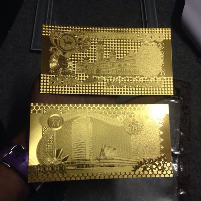Duit lama gold note replica rm500 & rm1000 with frame, Hobbies & Toys ...
