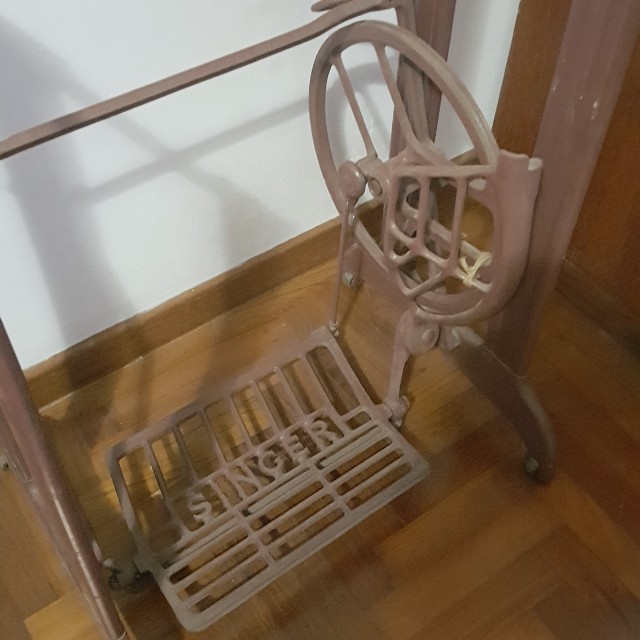 Singer Sewing Leg Stand, Furniture, Home Decor, Antiques on Carousell