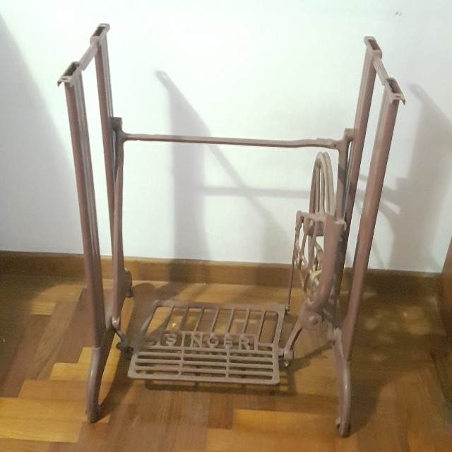 Singer Sewing Leg Stand, Furniture, Home Decor, Antiques on Carousell