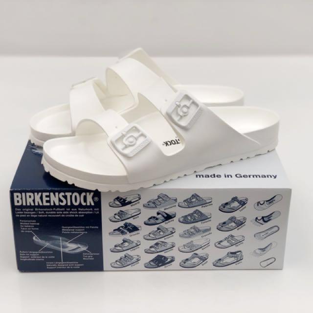27cm Birkenstock Arizona Triple White EVA, Men's Fashion, Footwear ...