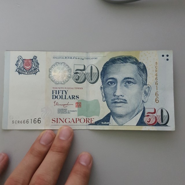 50 dollar note with running lucky number 666166, Hobbies & Toys ...