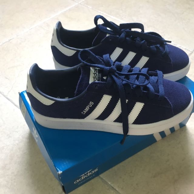 Adidas Original Campus Navy, Women's Fashion, Footwear, Sneakers on ...