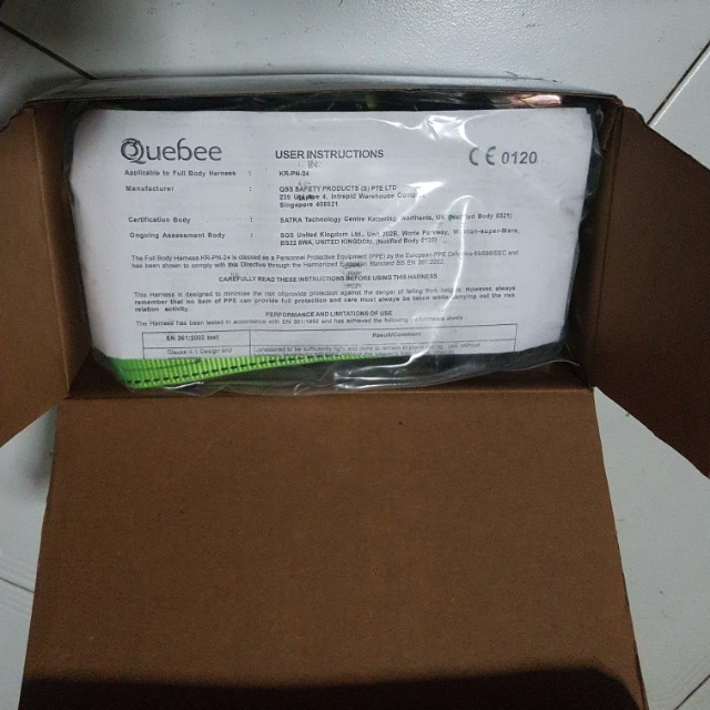 BNIB Quebee Full Body Harness with Front + Back D-Ring, Everything Else ...