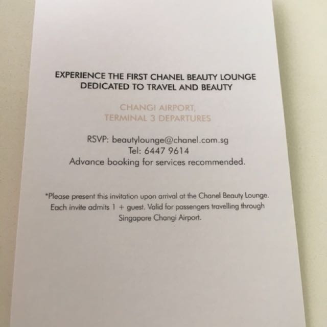 Chanel Beauty Lounge Changi Airport Terminal 3, Furniture & Home Living ...