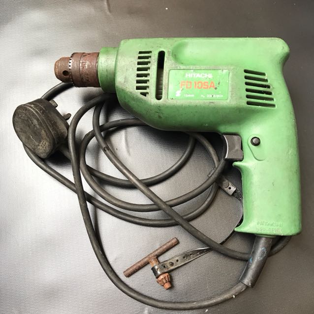 Hitachi Electrical Hand Drill FD10SA, Furniture & Home Living, Home ...