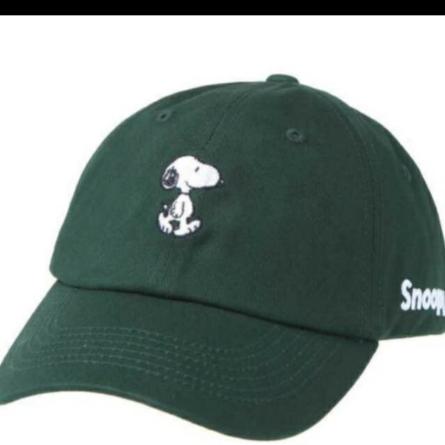 SPAO x Snoopy cap (Hunter Green), Men's Fashion, Watches & Accessories ...