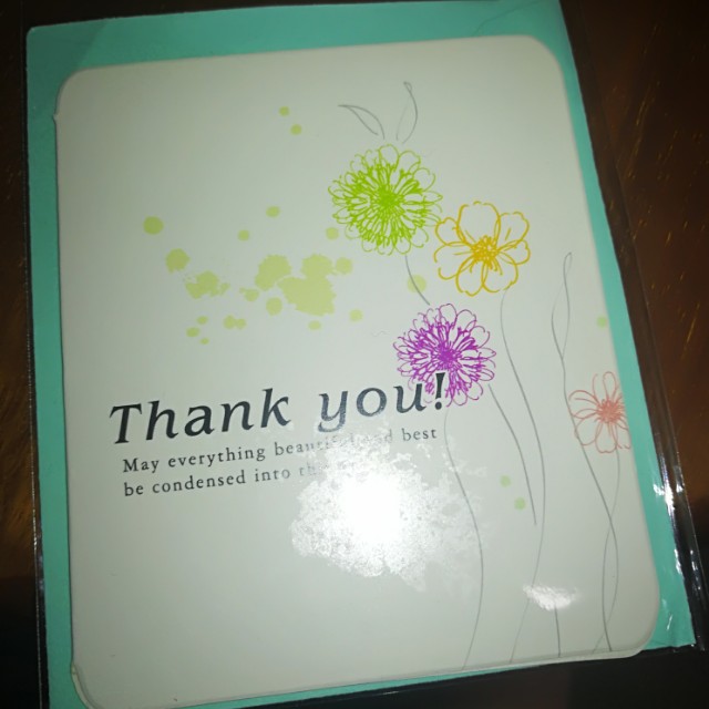 THANK YOU CARD Unopened. Nicely wrapped in plastic, Tickets & Vouchers ...