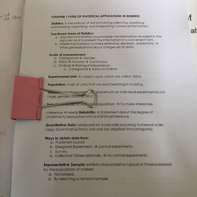 AB1202 Statistics Textbook & Compiled Notes , Hobbies & Toys, Books ...